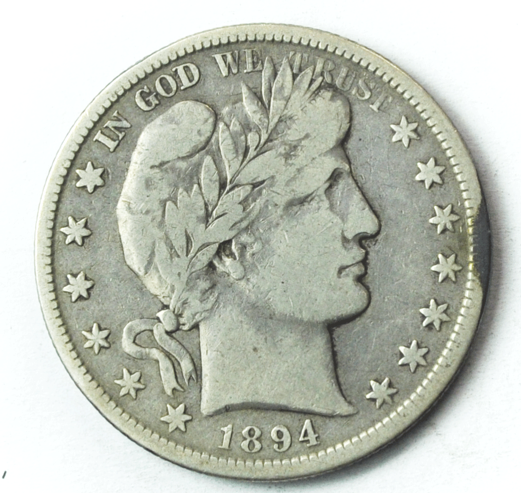 1894 S 50c Barber Silver Half Dollar Fifty Cents US San Francisco | eBay