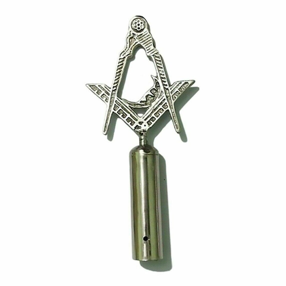 Masonic BLUE LODGE RODS & TOPS, MM , Silver Color Freemason Masonic ...