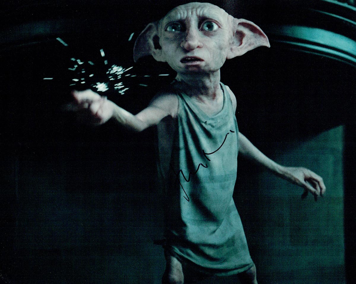 Toby JONES SIGNED Autograph Photo 2 + COA Dobby the house Elf Harry ...