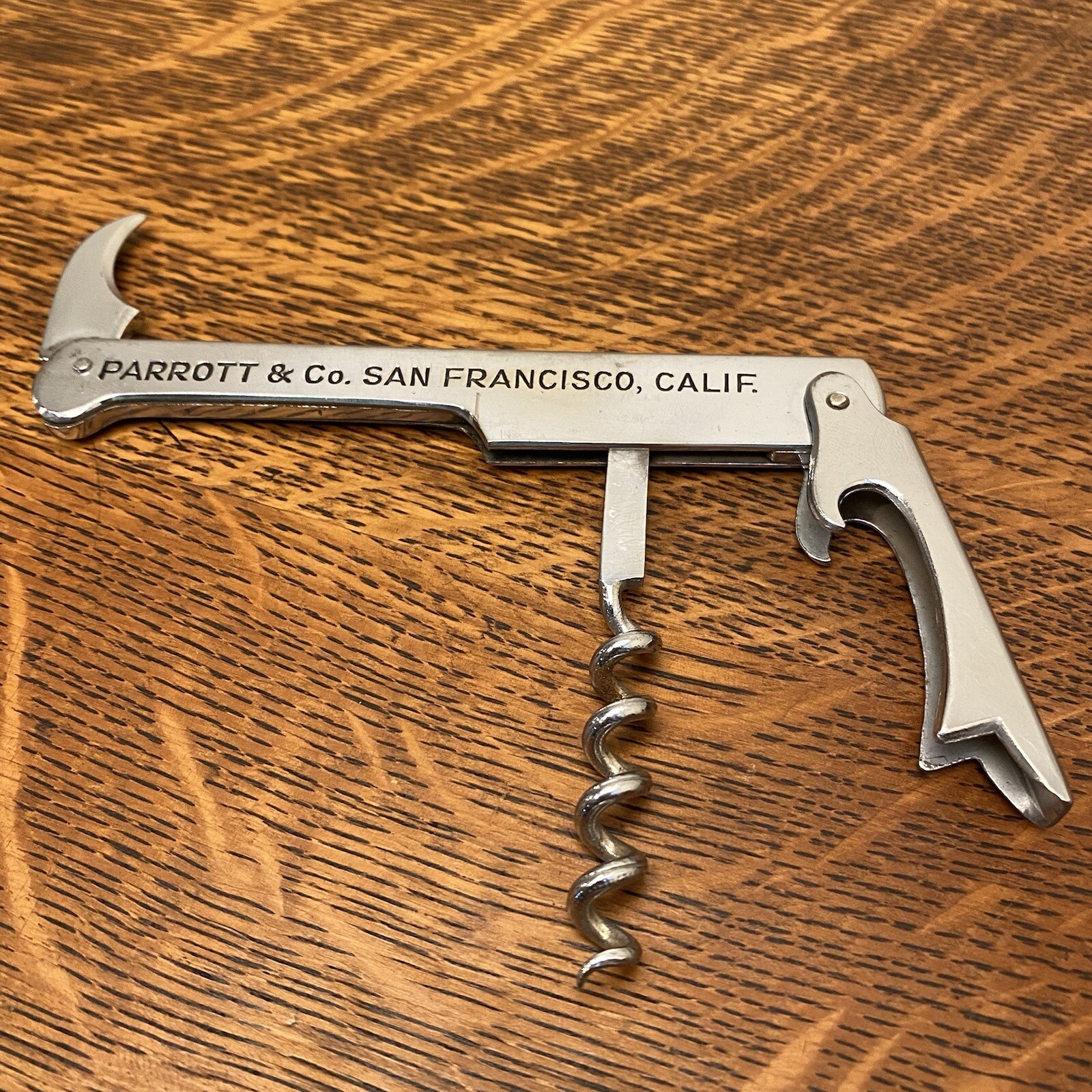 VTG LOUIS M MARTINI PARROTT & CO CORKSCREW WINE BOTTLE OPENER FARM ...