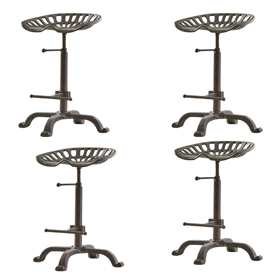 Cast Iron Bar Stool Industrial Home Decor Swivel Chair Adjustable ...