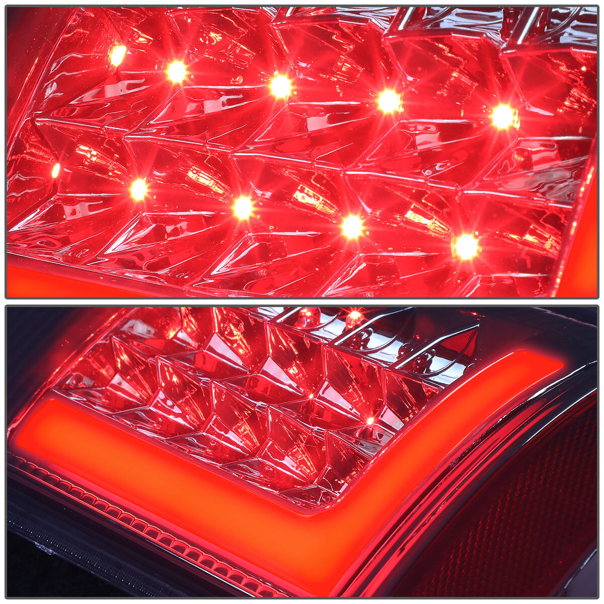 SMOKED CLEAR QUAD HEADLIGHT+3D L-SHAPE LED SMOKED TAIL LAMP FIT 11-16 ...