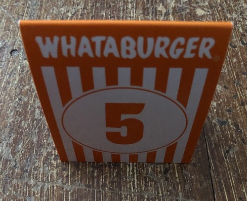 Whataburger Table Tent Number 5 Famous Burgers TEXAS | eBay