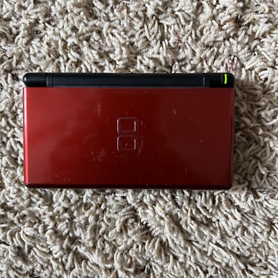 Nintendo DS Lite Crimson Handheld System - Red/Black - Broken Hinge ...