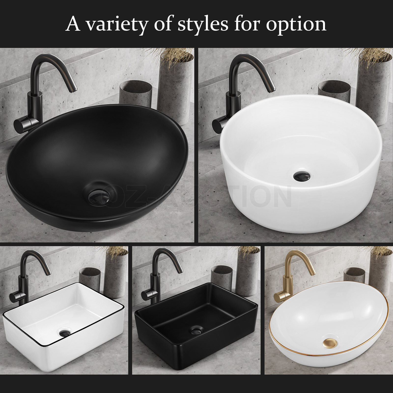 Bathroom Ceramic Basin Above Counter Top Vanity Hand Wash Sink Bowl ...