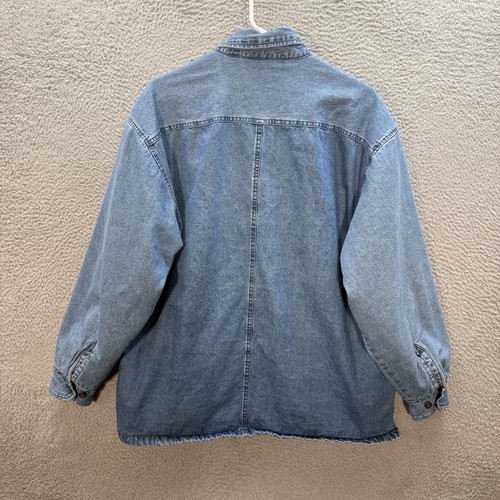 Vintage Marino Bay Jacket Mens XL Blue Fleece Lined Shacket Workwear ...