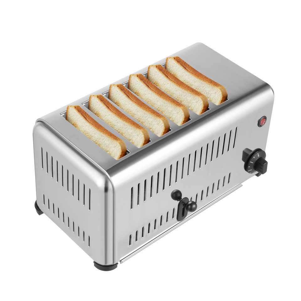 1680W Commercial Conveyor Toaster Stainless Industrial Bread Toaster 6 ...