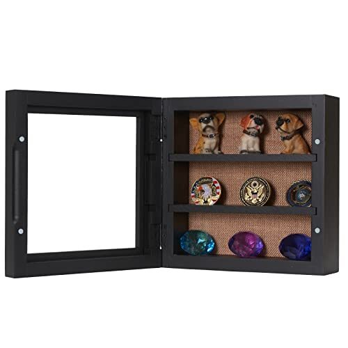 Shadow Box with Shelves, Square Shadow Boxes Display Cases with 8x8 ...