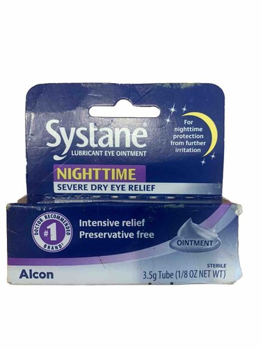 Systane Nighttime Lubricant Eye Ointment 3.5g Tube- New In Sealed Box ...
