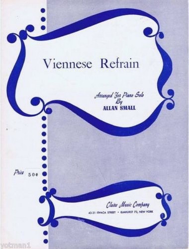 Viennese Refrain, Piano Solo, 1958, Allan Small, vintage sheet music | eBay
