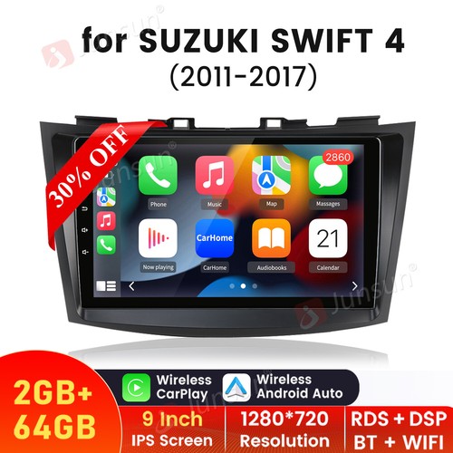 2+64G Android 13 CarPlay Car Stereo Radio For Suzuki Swift 2011-2017 ...