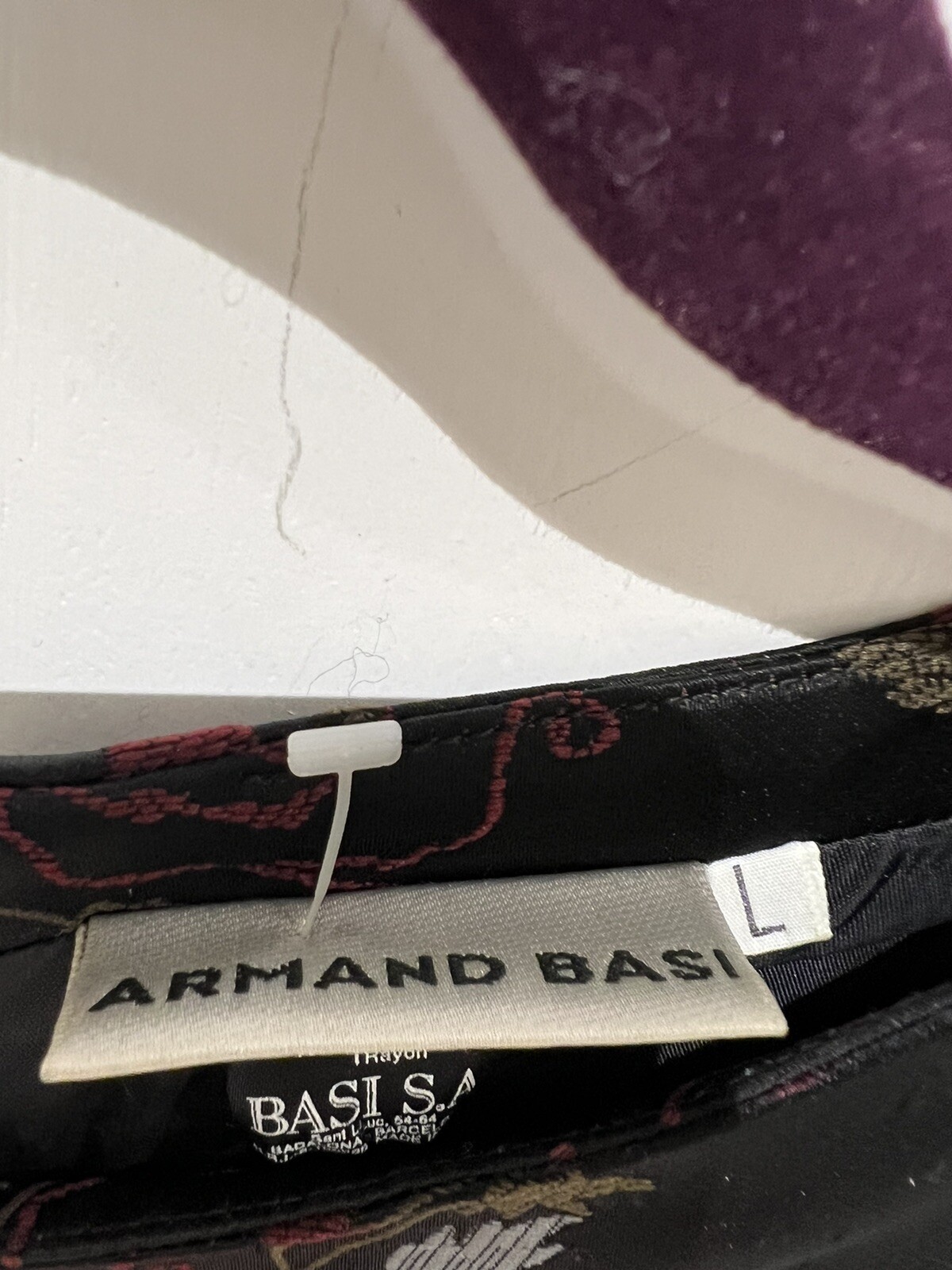 Armand Basi long Black Flower Embroidered dress | eBay UK