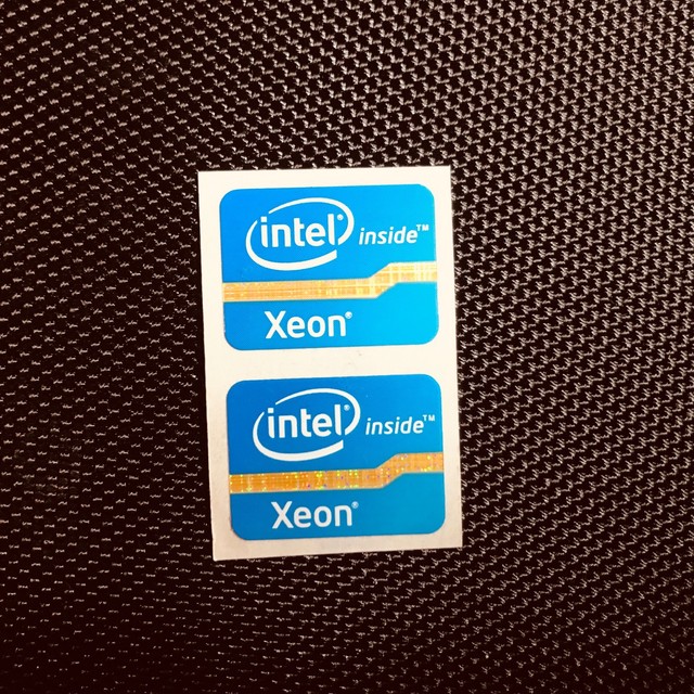 [2 Pieces]New Intel CORE Xeon Graphic by Intel CORE Xeon Sticker Label ...