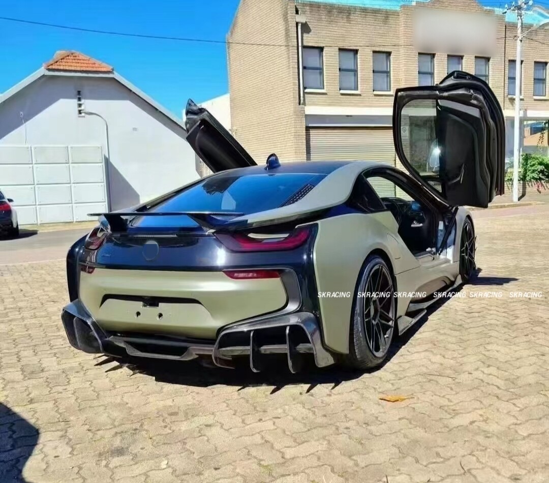 For BMW i8 2014-20 Real Carbon Fiber Rear Bumper Lip Splitter Diffuser ...