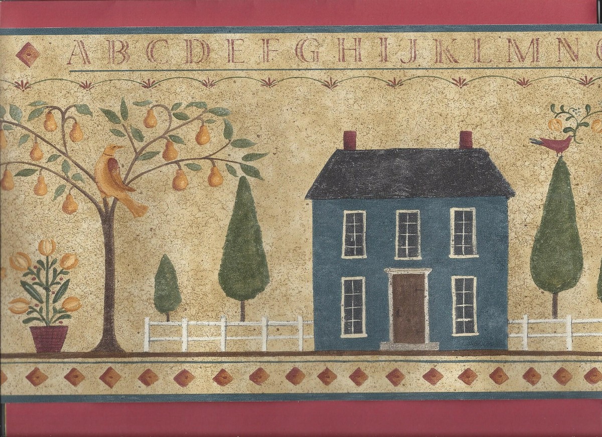 Country And Primitive Wallpaper Border 110 PRIMITIVE WALLPAPER,