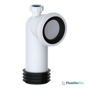 Viva 4" 110mm PP0005A EasiFit 90 Degree Bent WC Pan Connector cw 32mm ...