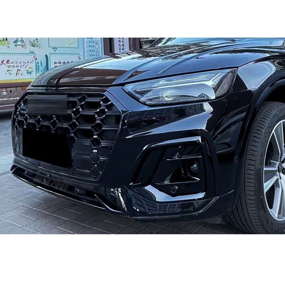 Fog Light Cover Grill Mesh Grille Black For 2021 2022 2023 Audi Q5 ...