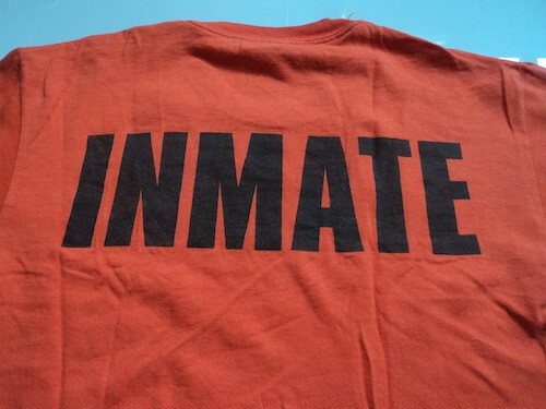 USED BATMAN "ARKHAM ASYLUM, INMATE" T-SHIRT, SIZE SMALL! GOOD CONDITION ...