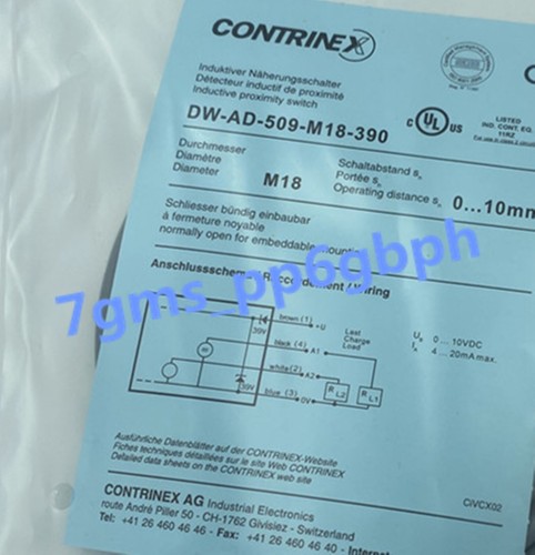 1 PCS NEW IN BOX Contrinex Proximity Switch Sensors DW-AD-509-M18-390 ...