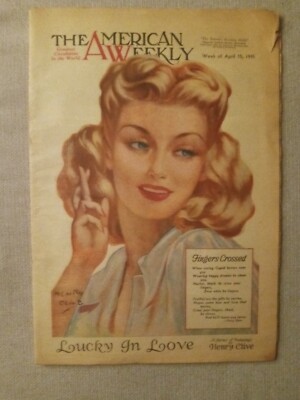 Vintage THE AMERICAN WEEKLY Magazine APRIL 15, 1945, HENRY CLIVE Cover ...
