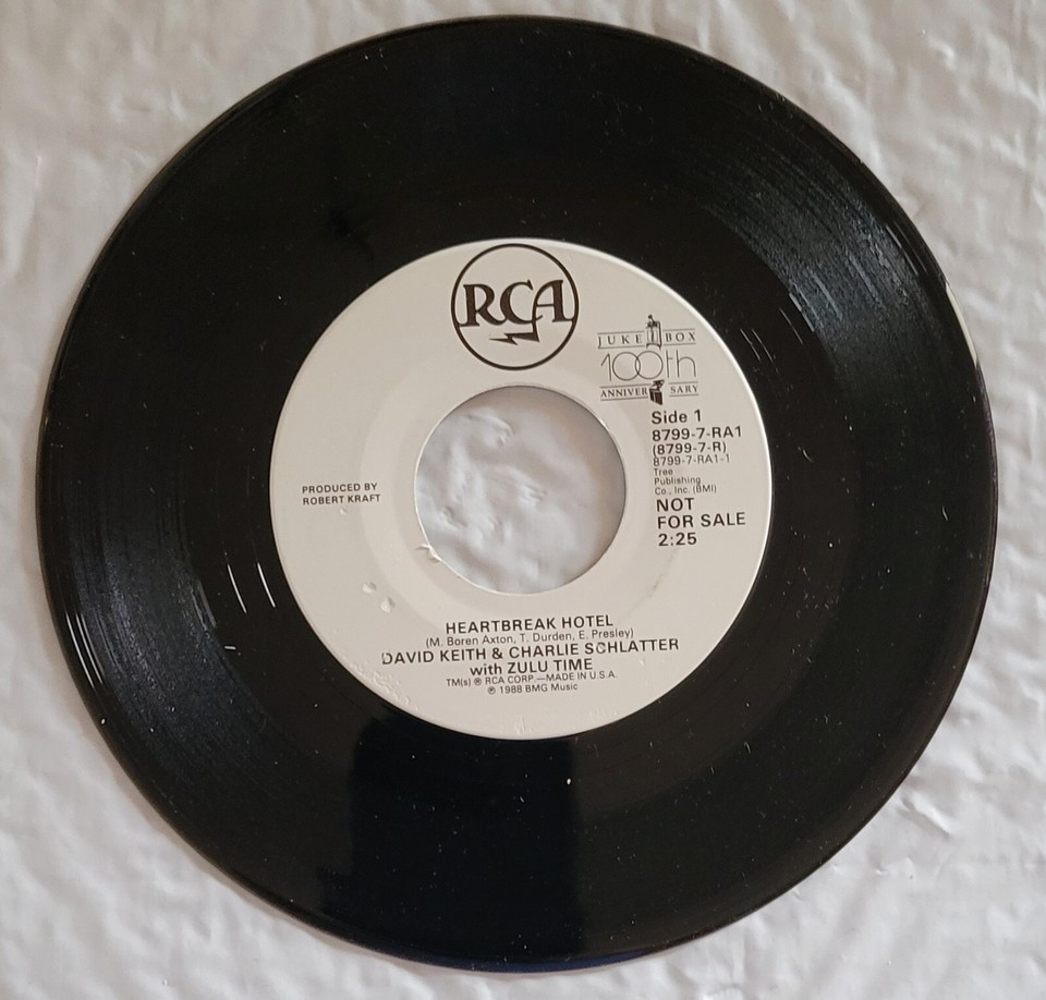 David Keith & Charlie Schlatter Heartbreak Hotel RCA 45 RPM /100th ...