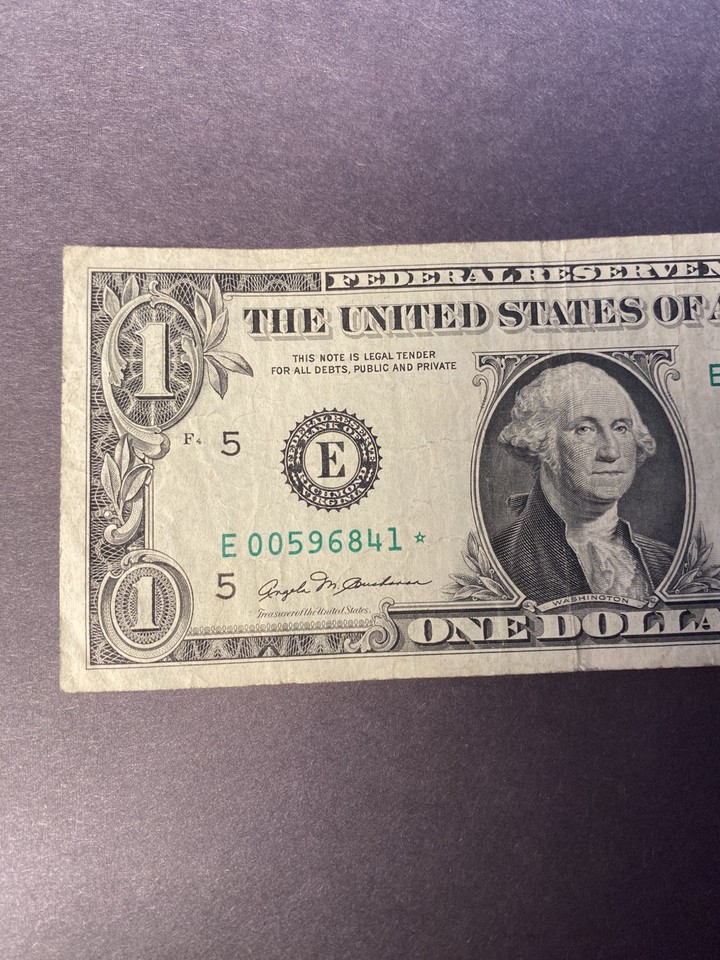 1981 U.S. Federal Reserve Note $1 One Dollar Bill Star Note⭐️ | eBay