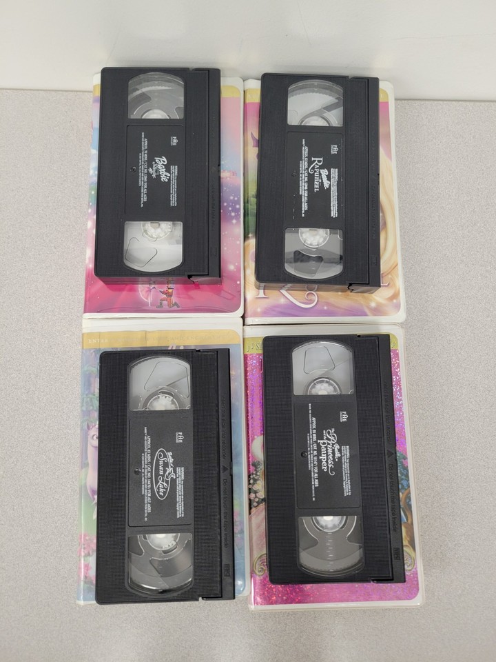 Mattel Barbie VHS Lot of 4 – Nutcracker, Rapunzel, Swan Lake, Princess ...