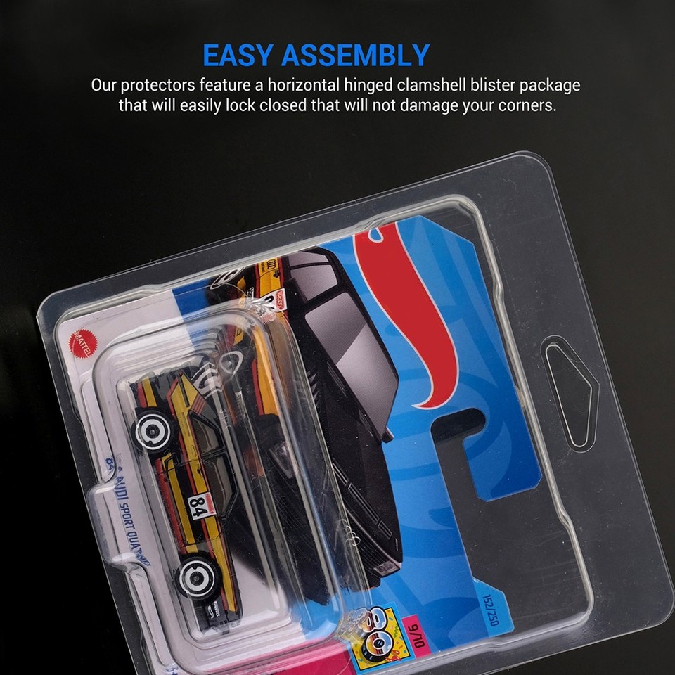 For Hot Wheels Short Clamshell Cases Display Protective Case Car ...
