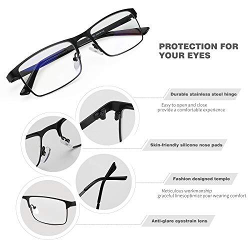 Blue Light Glasses Bluelight Blocking Glasses Metal Frame Gaming ...