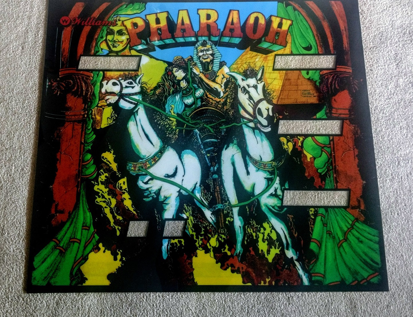 Williams Pharaoh Pinball Machine Translite Backglass | eBay