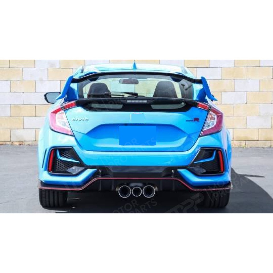 Fits 17-21 Honda Civic Hatchback FK7 FK8 Rear Bumper Garnish w ...