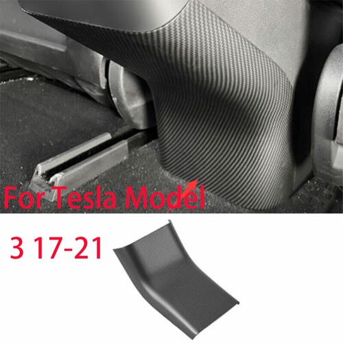 For Tesla Model 3 17-21 Matte Carbon Fiber Rear Air Outlet Anti-Kick ...