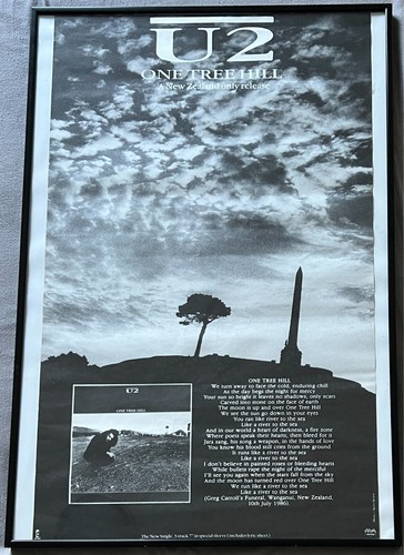 U2 "One Tree Hill" MEGA RARE Framed Promo Poster 1987 New Zealand Only ...