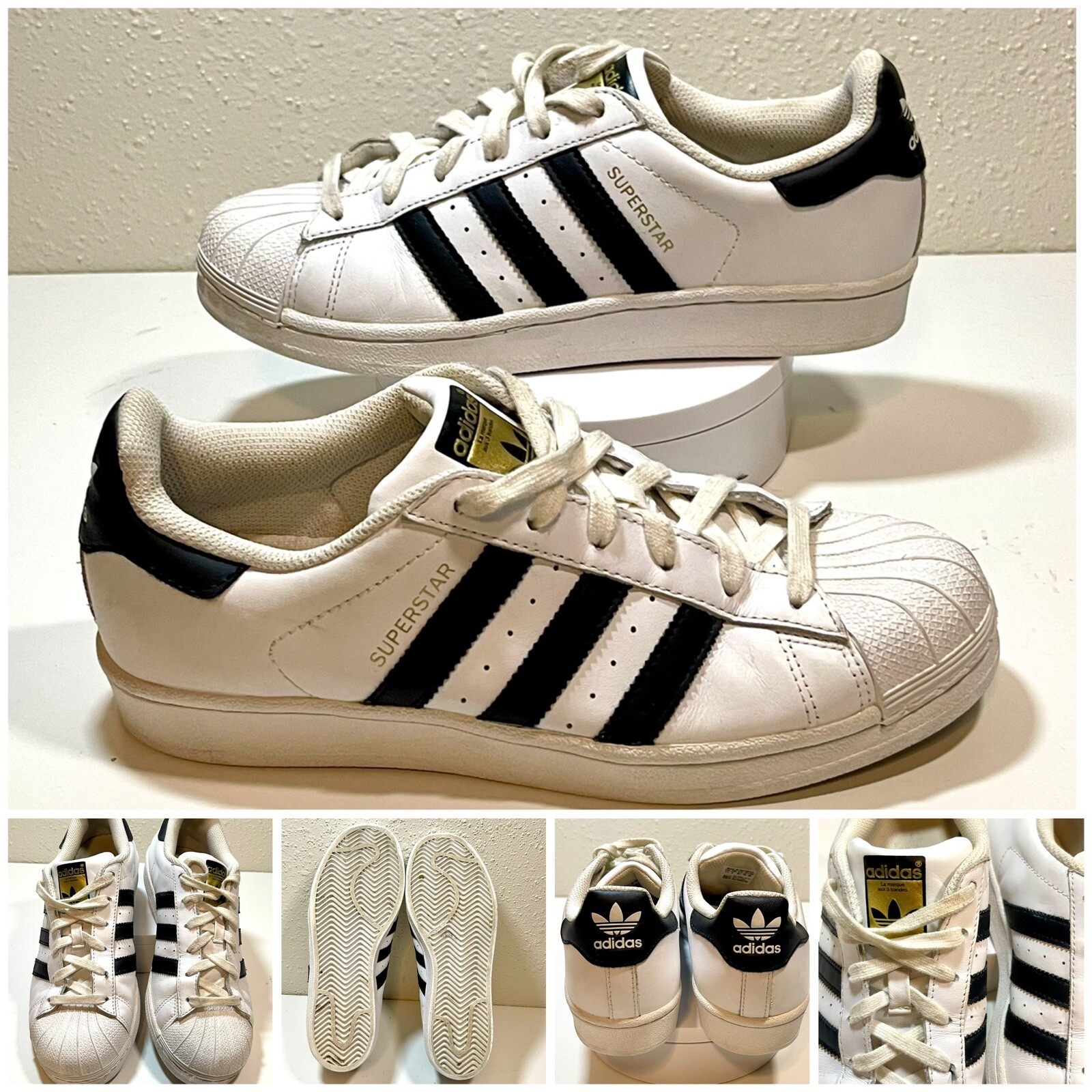 Adidas Superstar Clamshell 3 Stripe Sneakers Tennis S… - Gem