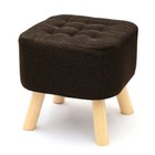 Large Square Ottoman Footstool Fabric Pouffe Padded Foot Rest Stool 4 ...