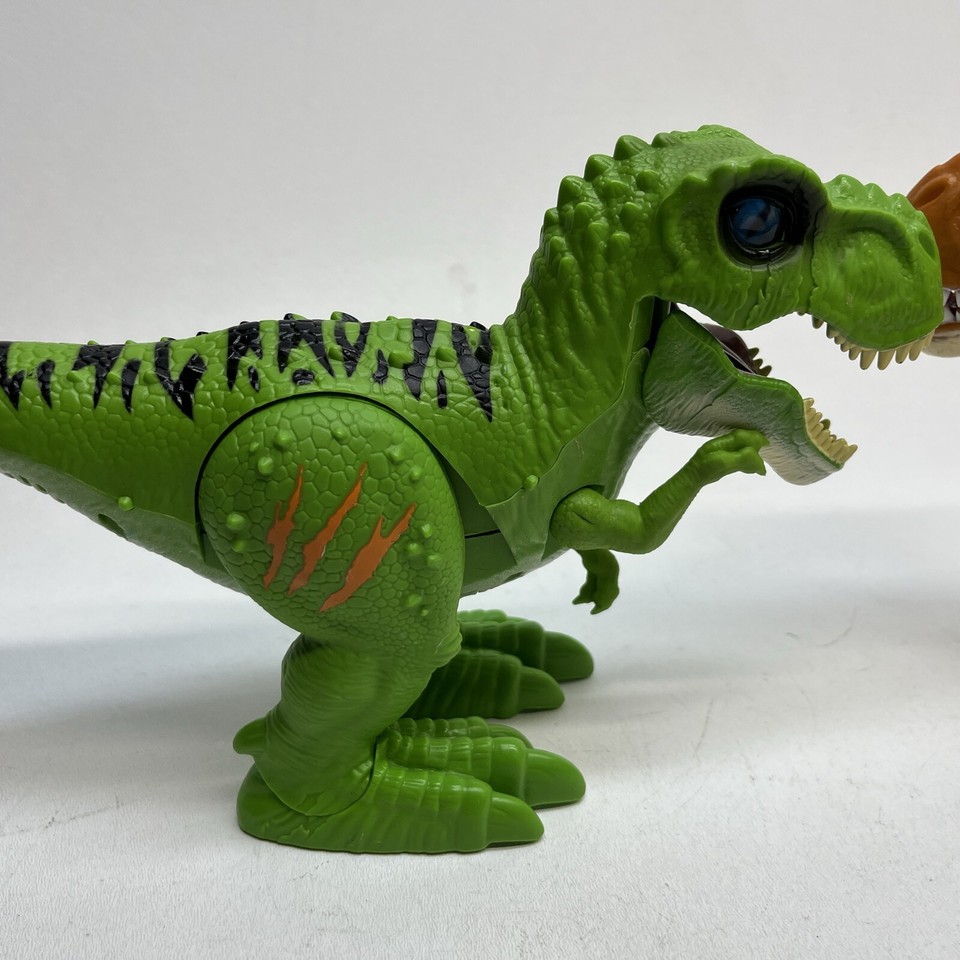 Lot Of 2 Toy Dinosaur Moves ZURU Robo Alive T-Rex Robotic Pet Sounds 12 ...
