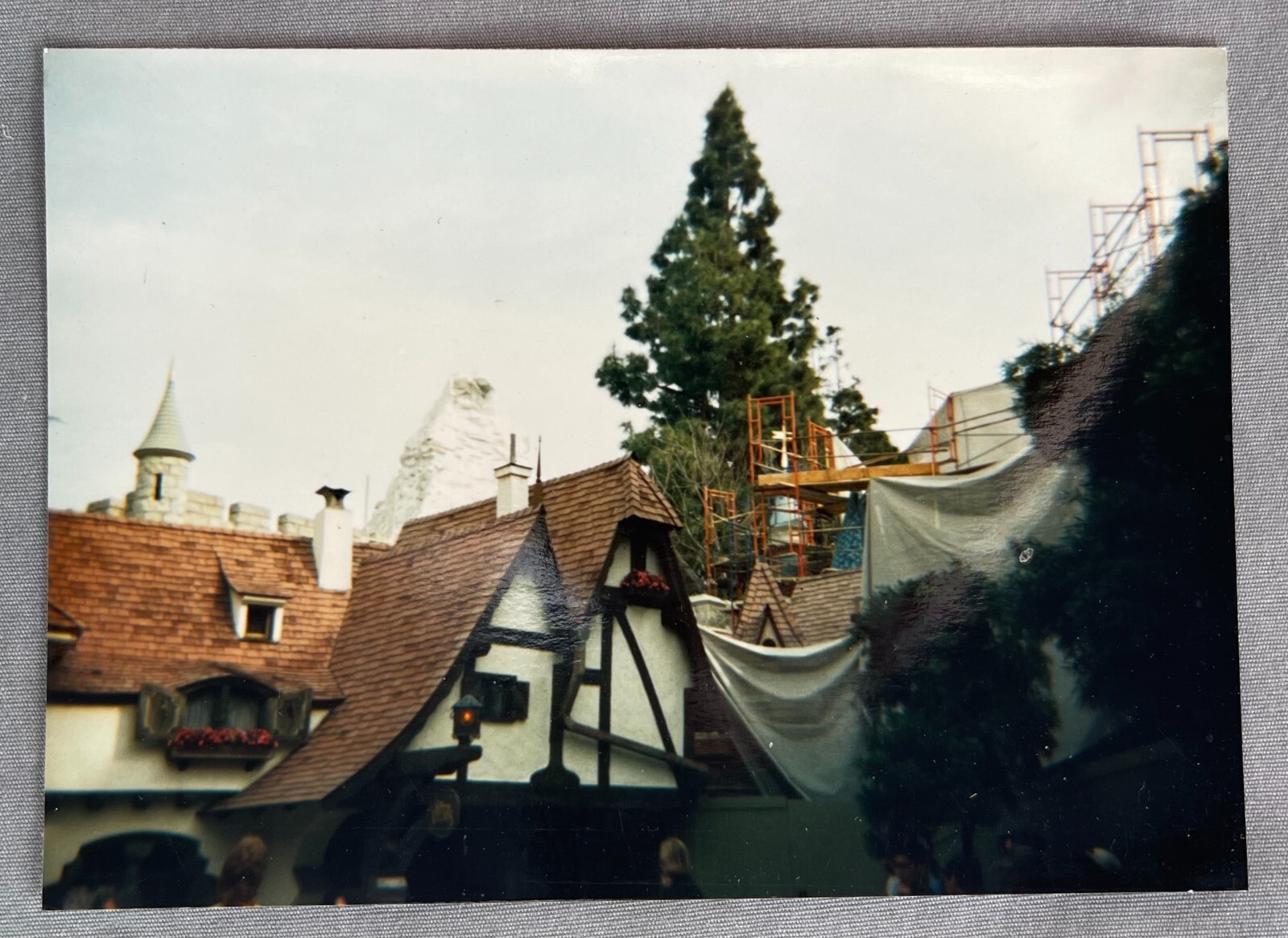 DISNEYLAND 1983 NEW FANTASYLAND CONSTRUCTION Vintage PHOTO Snow White ...
