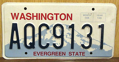 Washington Evergreen State License Plate Tag # AQC9131 | eBay