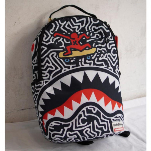 SPRAYGROUND Keith Haring collaboration Skater GuyShark Teeth backpack ...