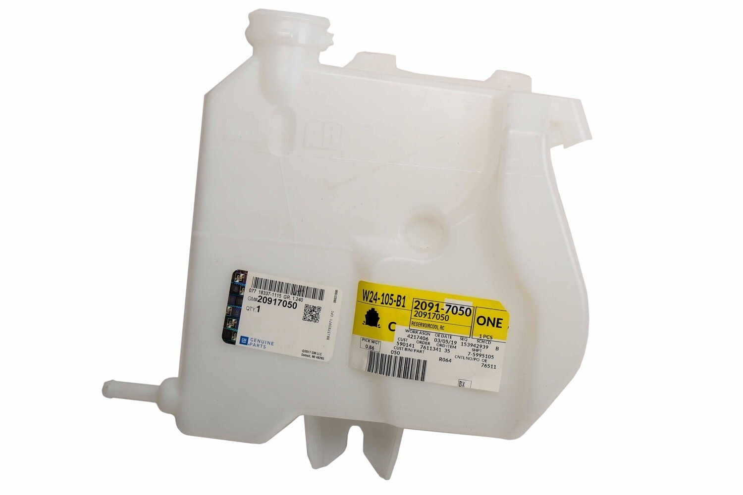 Engine Coolant Reservoir Kit-VIN: 1, Eng Code: LZ9 GM Parts 20917050 ...