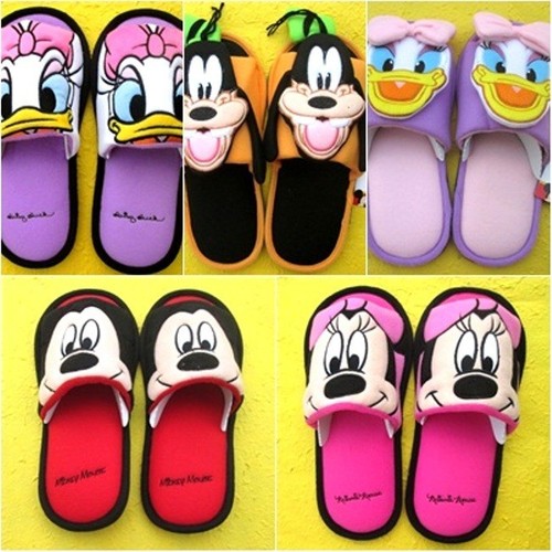 Cute Plush Slippers Shoes Disney Adult Women Men-Minnie Mouse Daisy ...