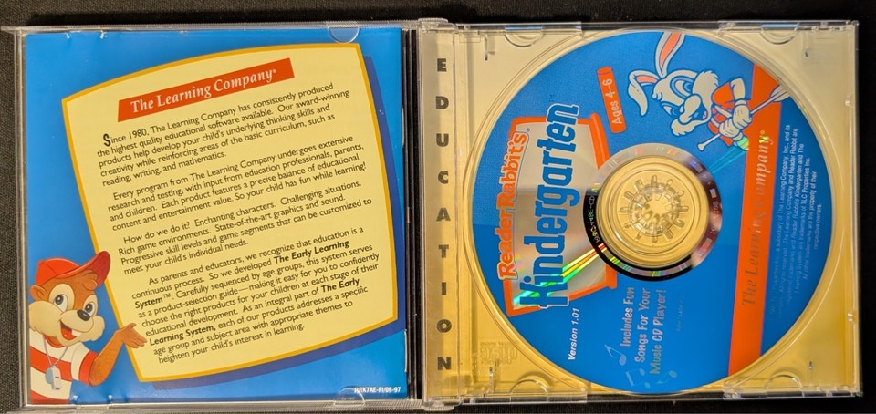 The Learning Company Reader Rabbits Kingdergarten Cd Rom Ages 4-6 | eBay