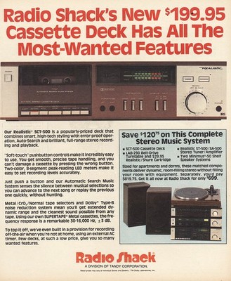 1982 Radio Shack: Cassette Deck Vintage Print Ad | eBay