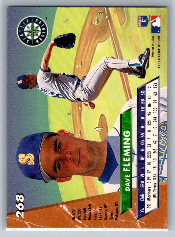 Dave Fleming 1993 Ultra BASEBALL #268 Seattle Mariners | eBay