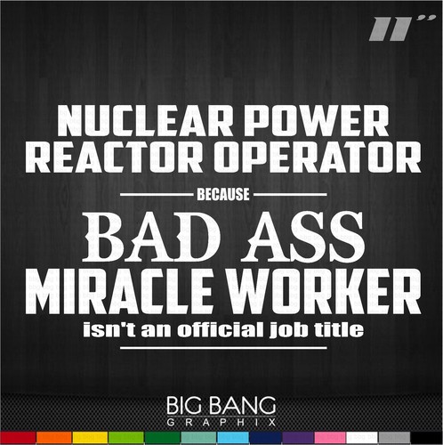 Funny Bad Ass Nuclear Power Reactor Operator Vinyl Deal Sticker Nuke ...