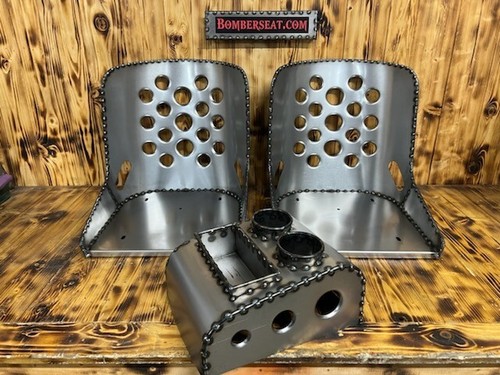 Iron Ace "The Standard" Hot Rod Rat Rod Bomber Seats w/ Truck Console ...
