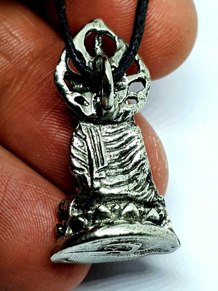Medicine Buddha Necklace Pendant Indian God Cord Lace Amida Buddha ...