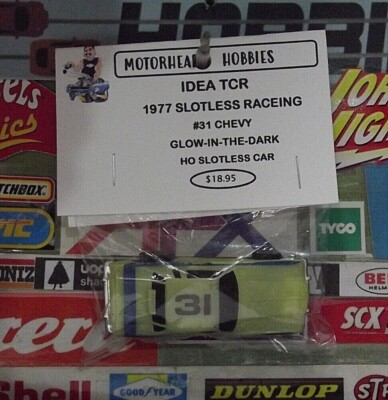 IDEAL TCR, #31 CHEVY, GLOW IN THE DARK, SLOTLESS RACE CAR | eBay