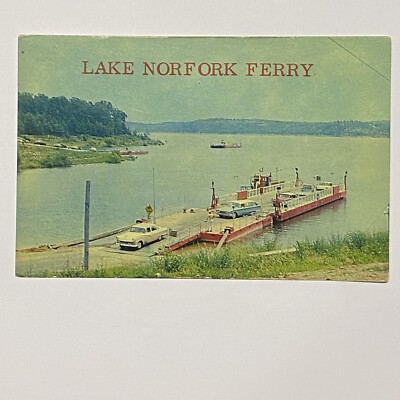 Lake Norfork Ferry Aerial View Postcard Arkansas VTG UNP c1960’s | eBay