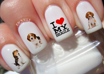 Beagle Nail Art Stickers Transfers Decals Set of 37 - A1118 | eBay